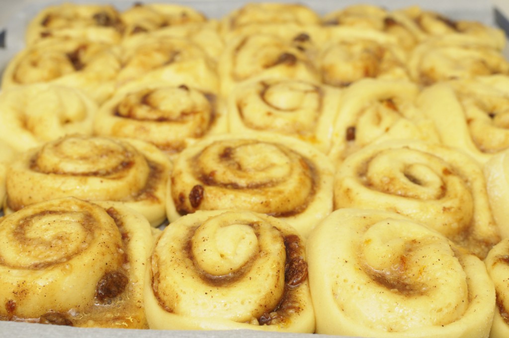 caracolas de crema | pan y rosas